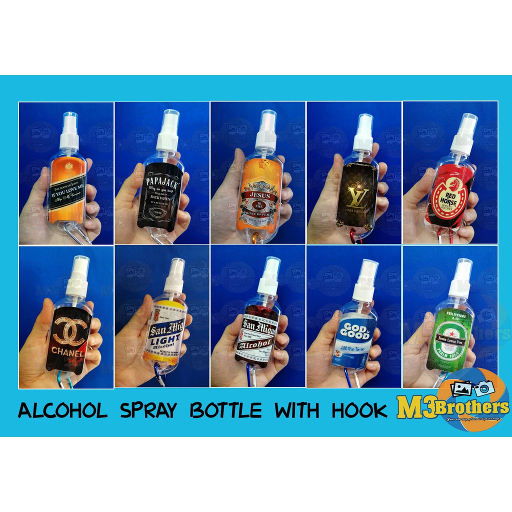 PORTABLE ALCOHOL SPRAY BOTTLE WITH HOOK (EMPTY BOTTLE) | Shopee Singapore