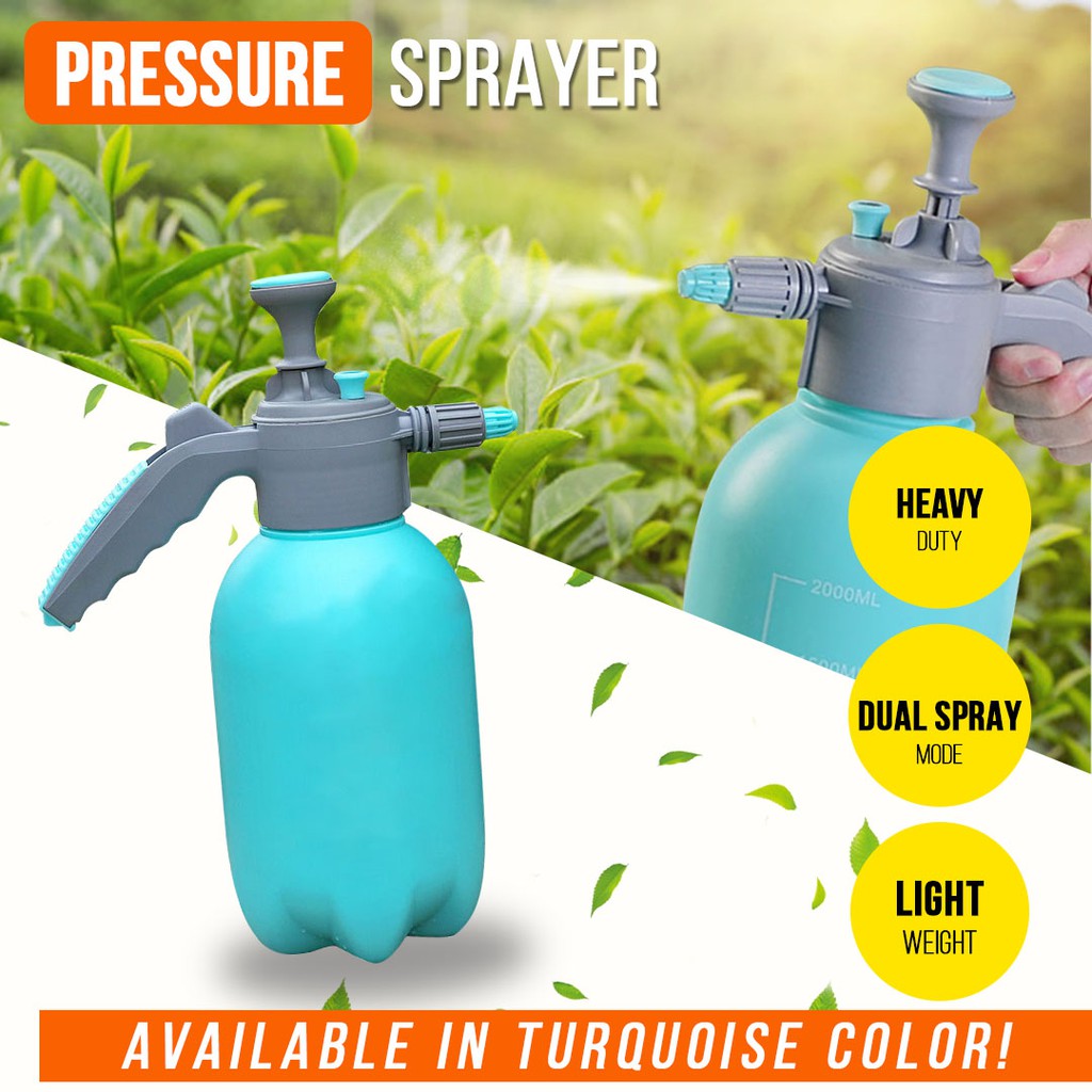 Turquoise 2.0L PRESSURE SPRAYER | Dual Mode | Watering | Disinfection ...