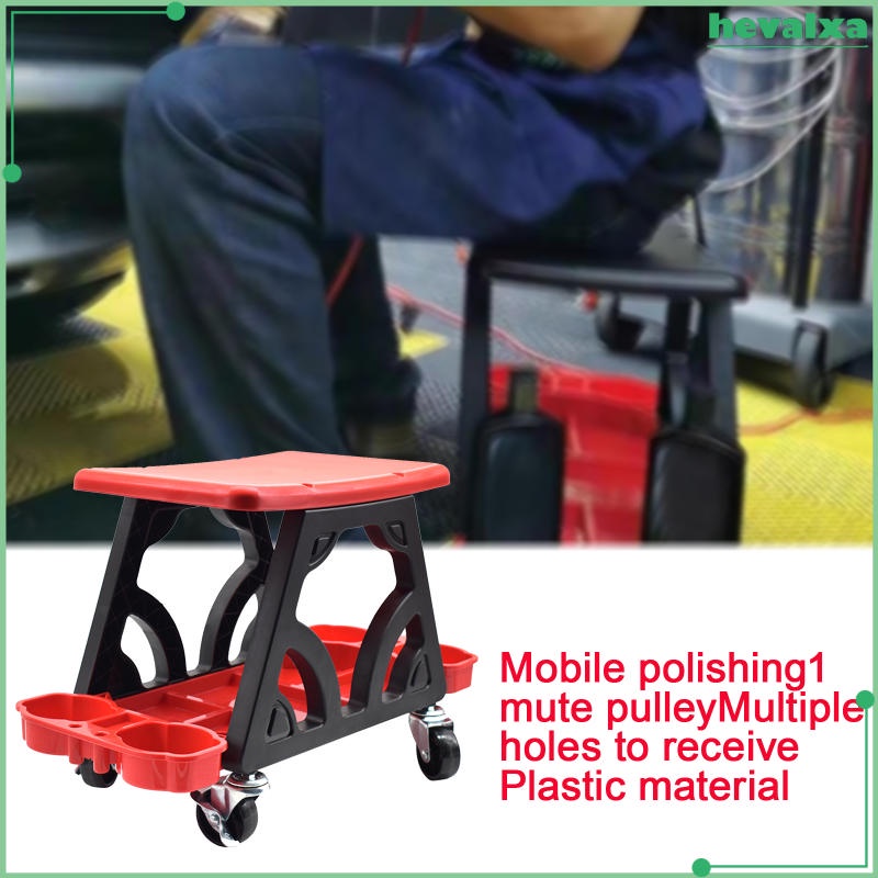 Heavy Duty Car Detailing Stool Chair Rolling Car Wash Stool with ...