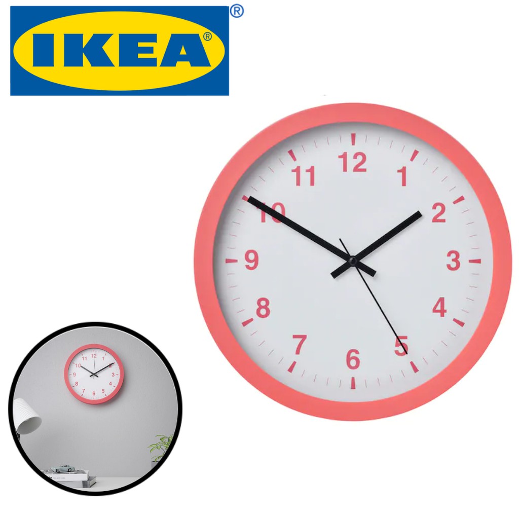 IKEA Tjalla Plastic Wall Clock 28cm Quartz Wall Clock Silent Moment ...