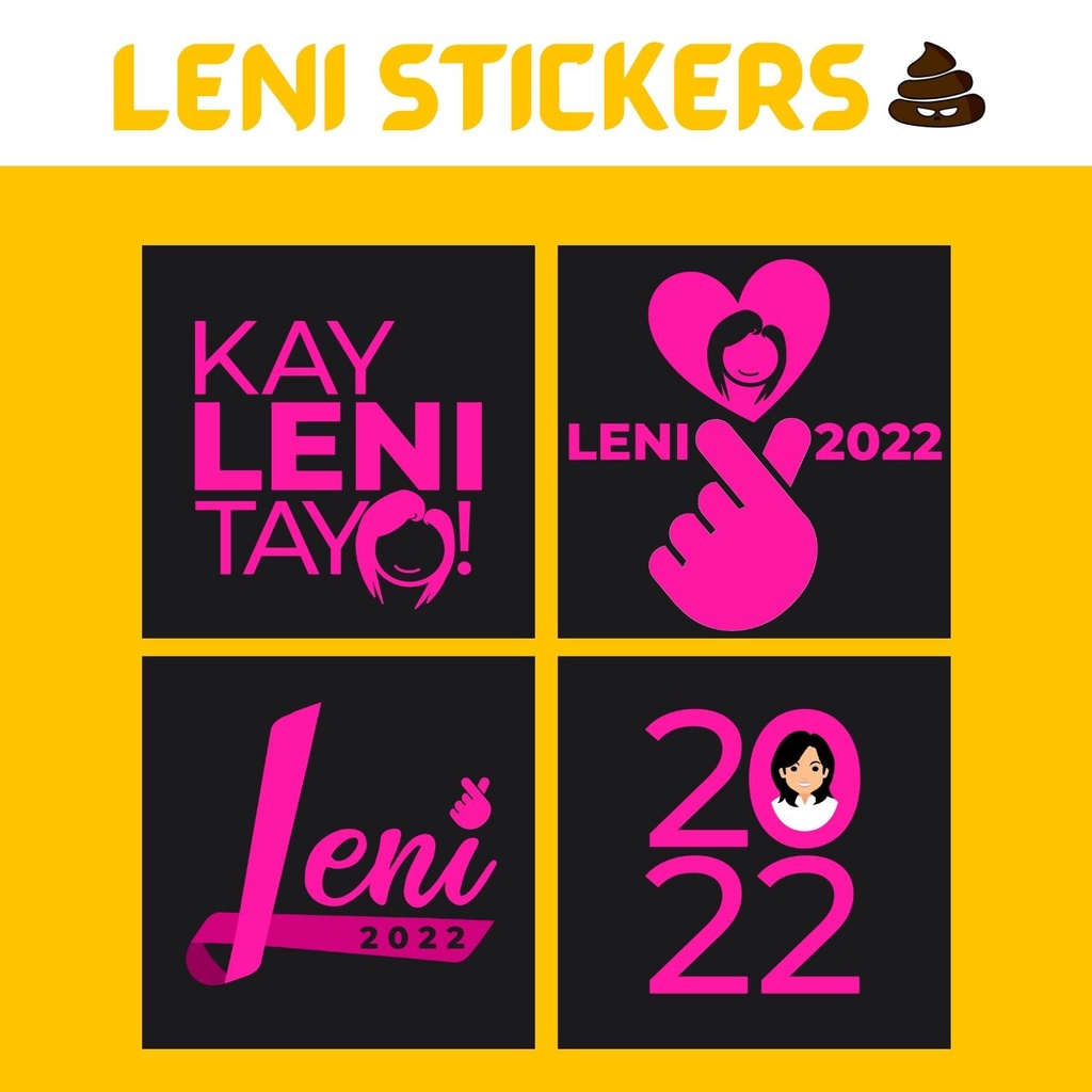 Leni Robredo Black Pink Halalan 2022 campaign vinyl stickers | Shopee ...