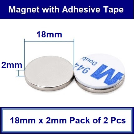Round Magnet with Adhesive Tape Disc Magnet Various Size 12/15/18/20mm ...