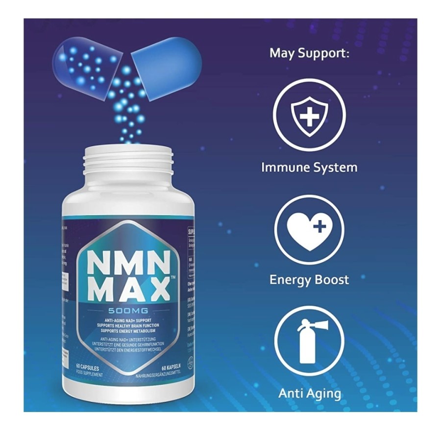 NMN Capsules with Maximum Strength 500mg High Absorption Nicotinamide ...
