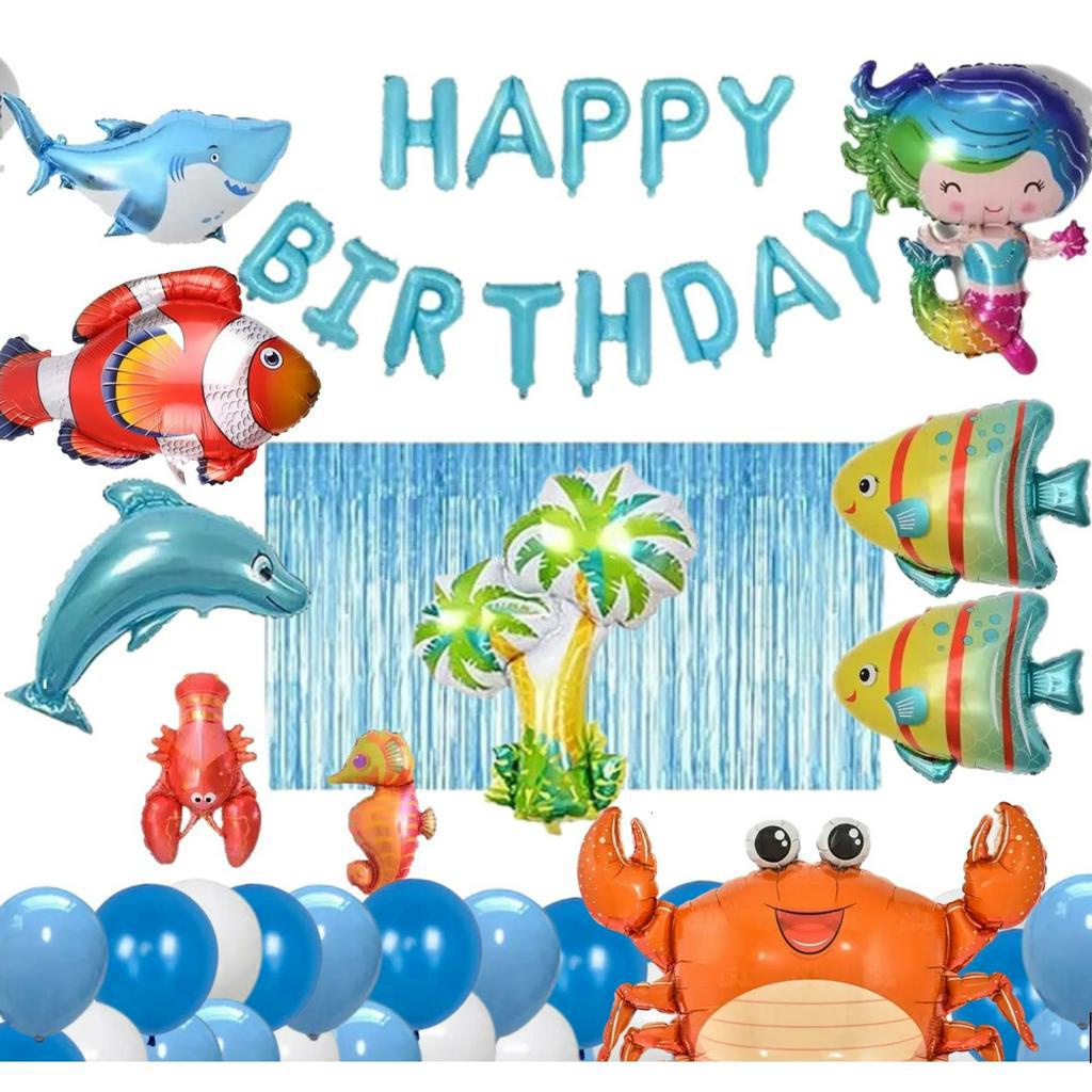 (SG SELLER) Under The Sea Birthday Decoration Set Fish Clownfish ...