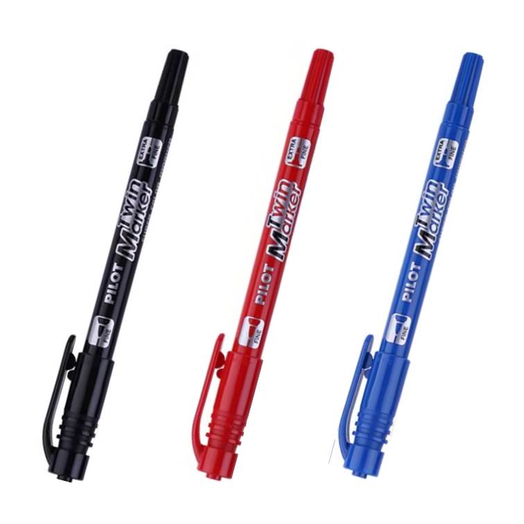 [Bundle] PILOT/ZEBRA 2-TIP Permanent Twin Marker (Fine & Extra Fine ...