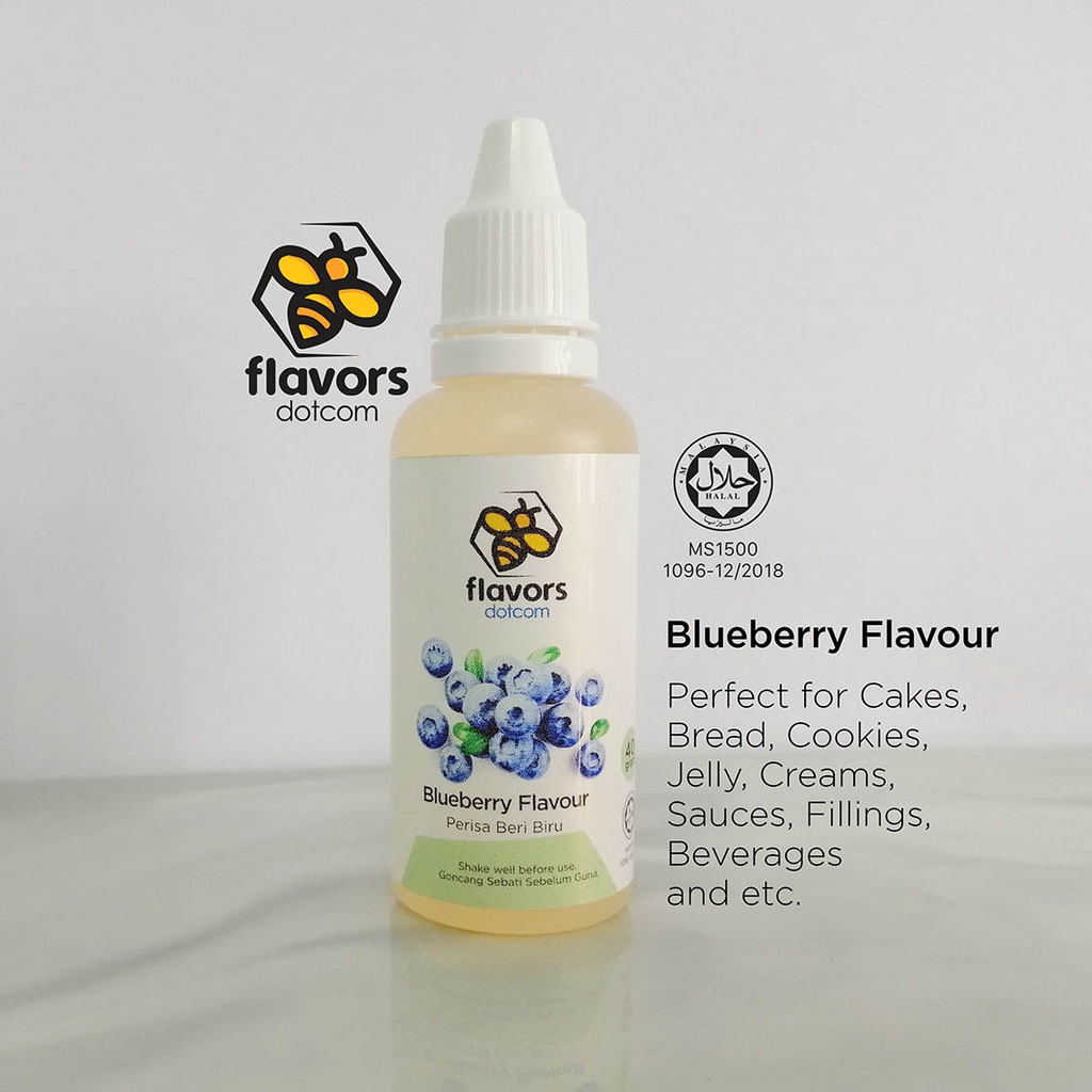 [HALAL] Flavors Dotcom Food Flavouring - Blueberry Emulco (40g ...