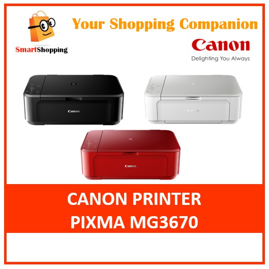 (Original) Canon Printer PIXMA MG3670 Wireless Photo All-In-One with ...