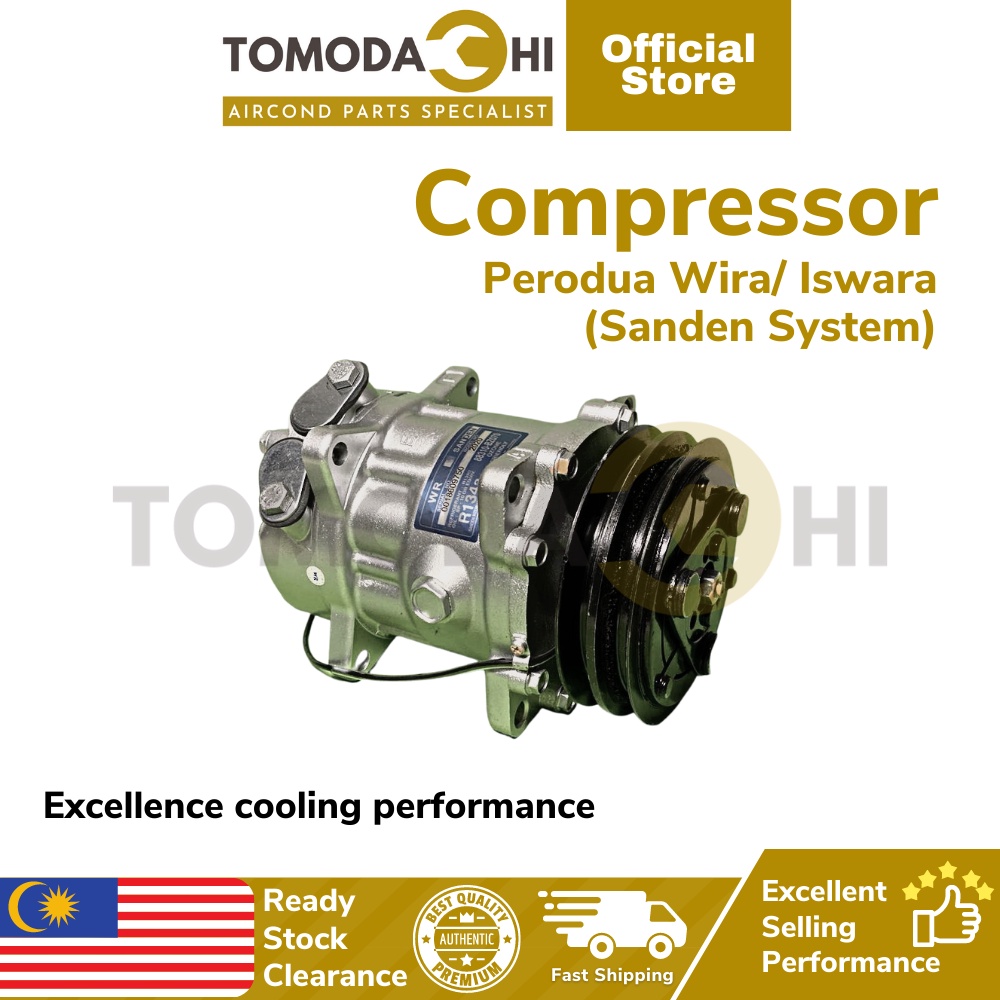 TOMODACHI Aircond Compressor Air Cond Proton Wira Iswara Sanden ...