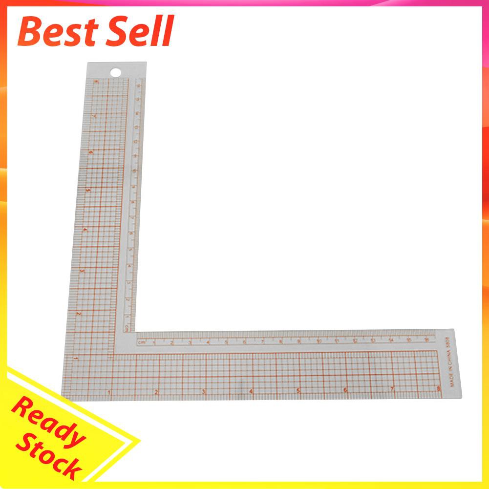 Quilting Ruler Plastic L Shape Craft Scale Right Angle Garment Cutting ...