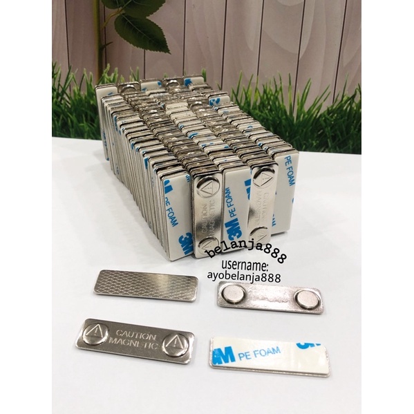 Double chest name magnet type 3M/magnet name tag 45x13 units | Shopee ...