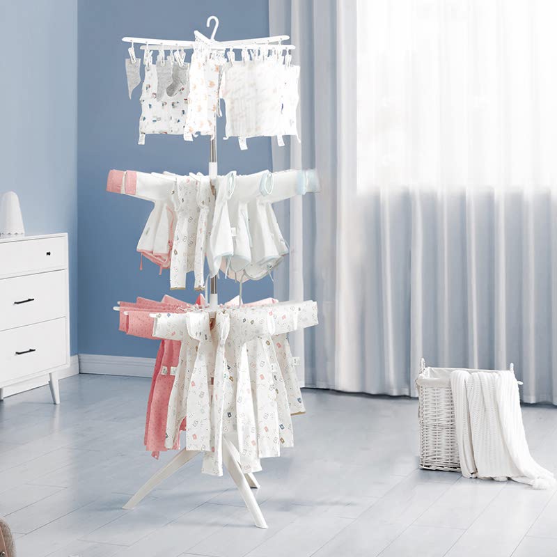 Foldable Baby Cloth Laundry Drying Rack 3 Tier Towel Hanger | Shopee ...