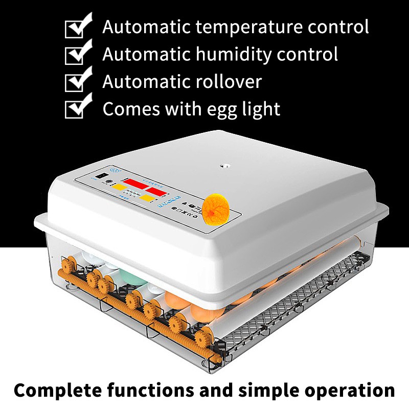 220V/12V Chicken Egg Incubator Fully Automatic with Hatcher Intelligent Digital Automatic ...