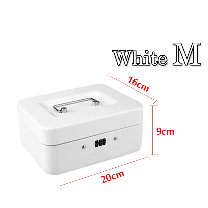 Portable Petty Cash Money Key Box Safe Digit Password Combination Lock ...