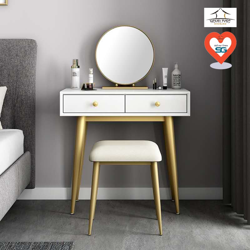 dressing table simple modern small apartment bedroom with lamp paint ...