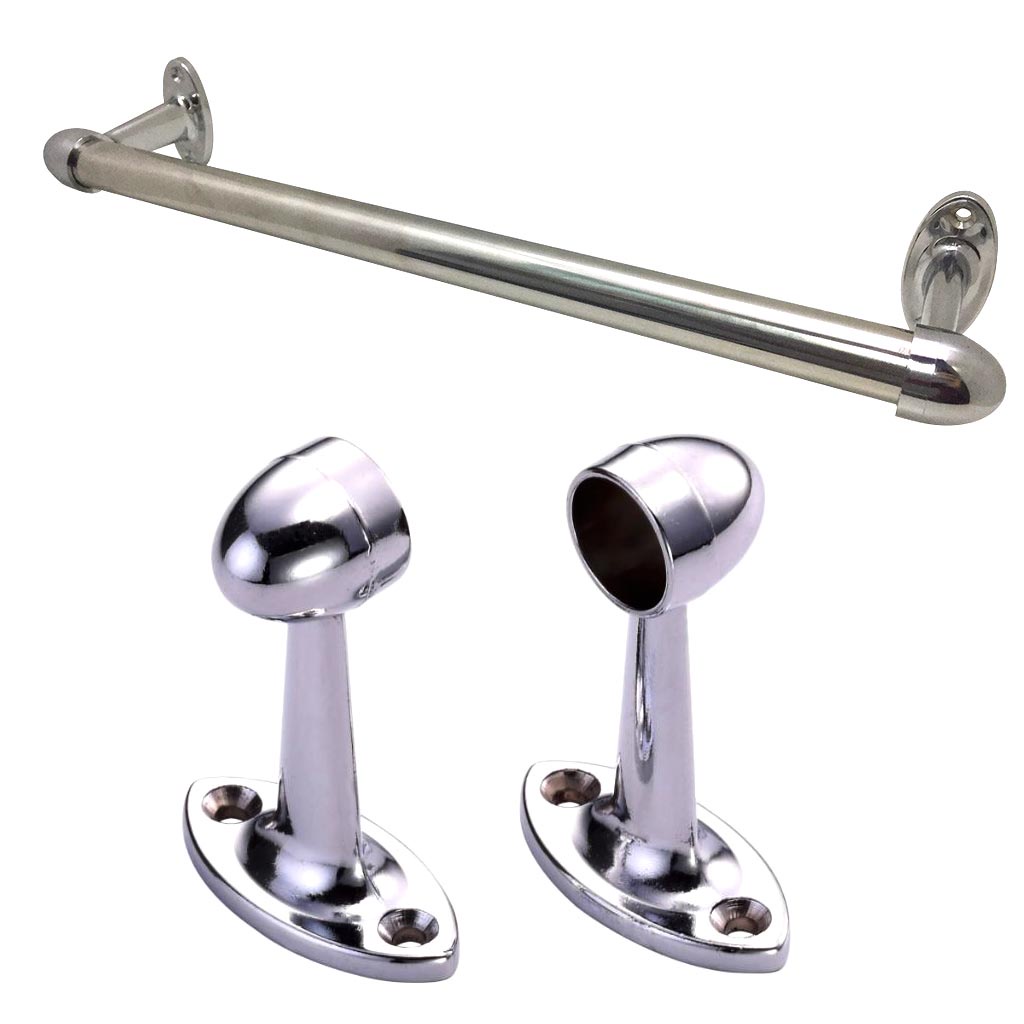 NYDIY Standard 19mm End Cap Pipe Holder Towel Rod Bracket for Bathroom ...