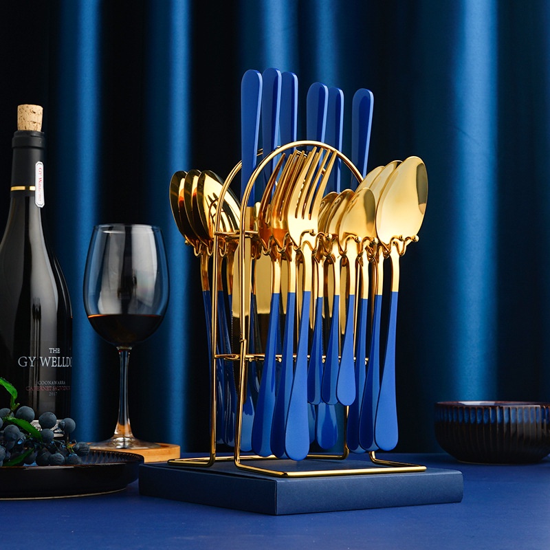 24pcs Hanging Stainless Steel Cutlery Set Spoon and Fork Gift Box Set ...