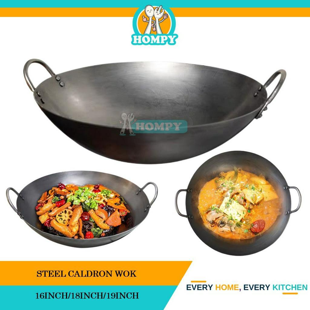 Steel Caldron Wok / Carbon Steel Wok/ Restaurant Wok/Big Wok / Kuali ...