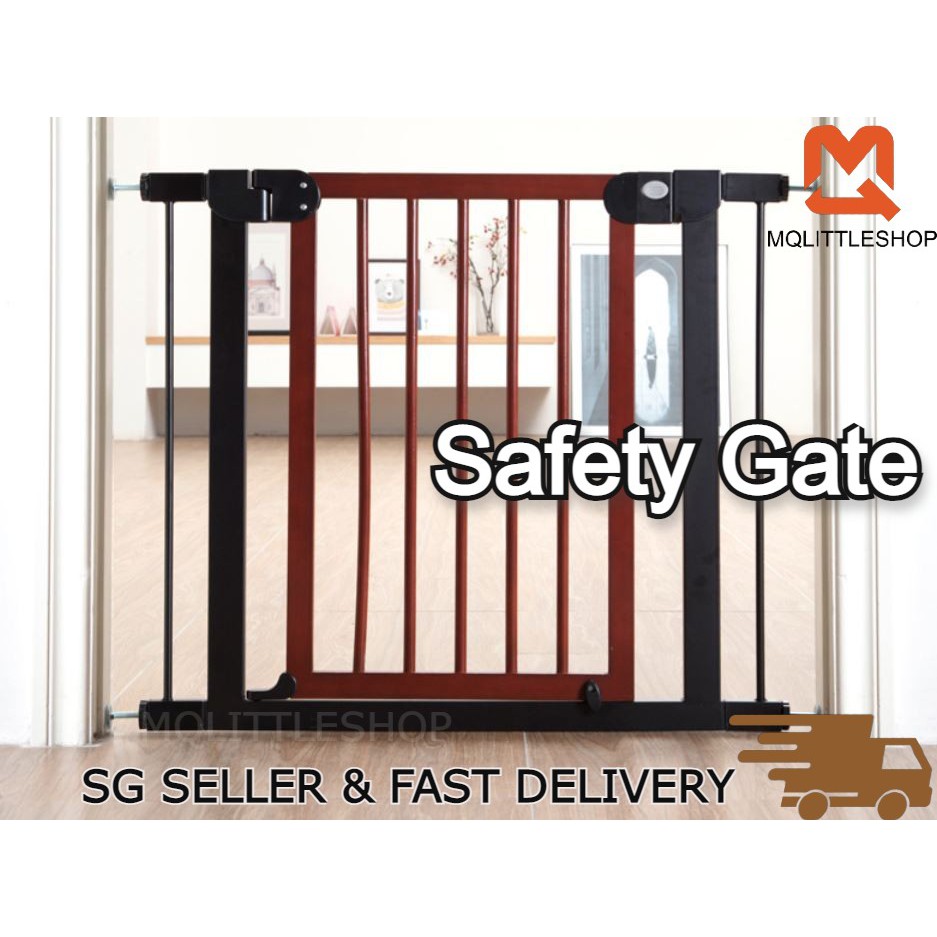 [SG SELLER] Premium Wood Safety Gate Baby Pet Safe Fence Wooden Fencing ...