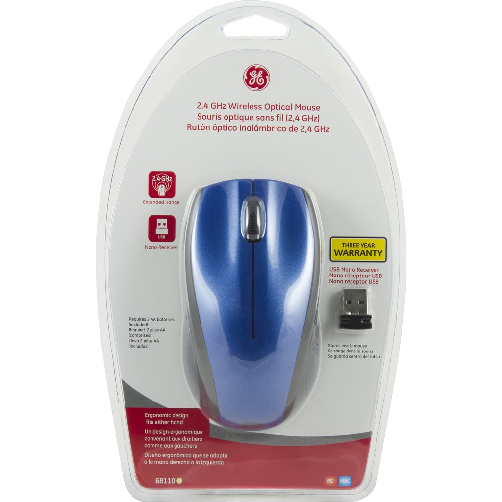 GE 68110 2.4GHz Wireless Optical Mouse - BLUE (Faulty Battery ...