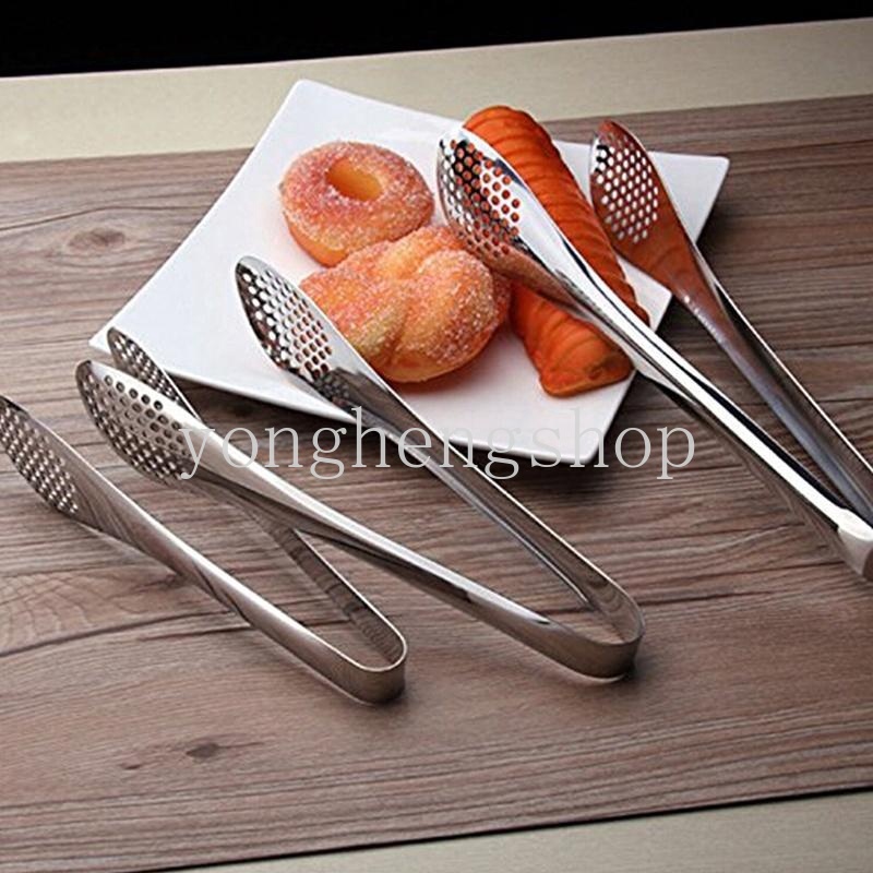 Stainless Steel Barbecue Salad Serving Tong Food Clip Buffet Clamp BBQ ...