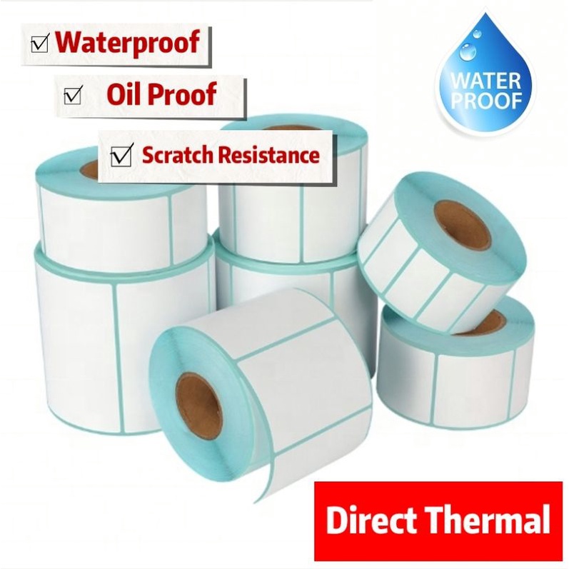 Waterproof Direct Thermal Label Sticker Paper Barcode Price Product ...