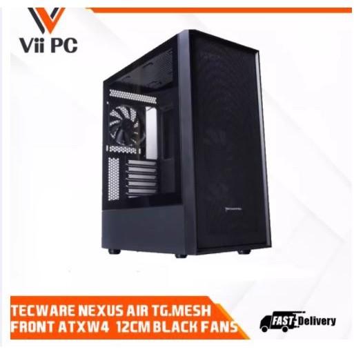 Tecware Nexus Air Mesh Front ATX Tempered Glass Case with 4*12cm Black ...