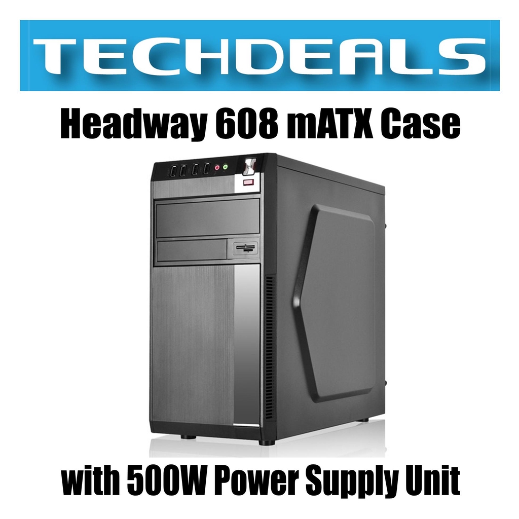 Headway 608 mATX Case with 500W Power Supply Unit | Shopee Singapore