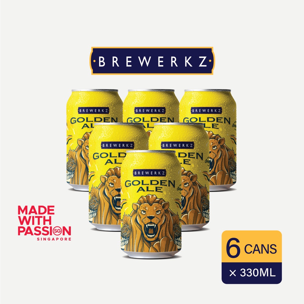 [Bundle of 6/12/24] Brewerkz Golden Ale Craft Beer 330ML [Merlion ...