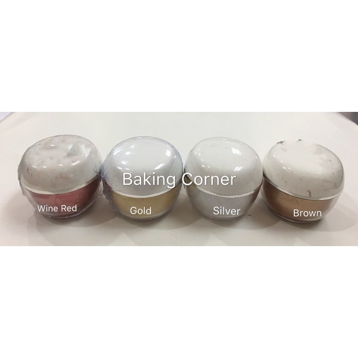 LUSTER POWDER ( WINE RED, GOLD, SILVER, BROWN ) | Shopee Singapore
