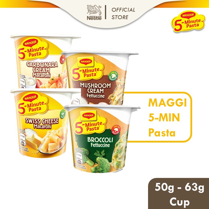 MAGGI 5-Min Cup Pasta Mushroom Cream Fettuccine (56g) | Shopee Singapore
