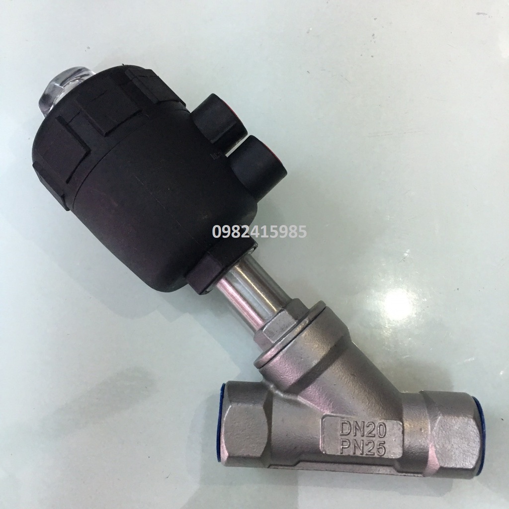Pneumatic controlled Oblique Valve - Y-shaped valve DN20 Plastic bulb ...