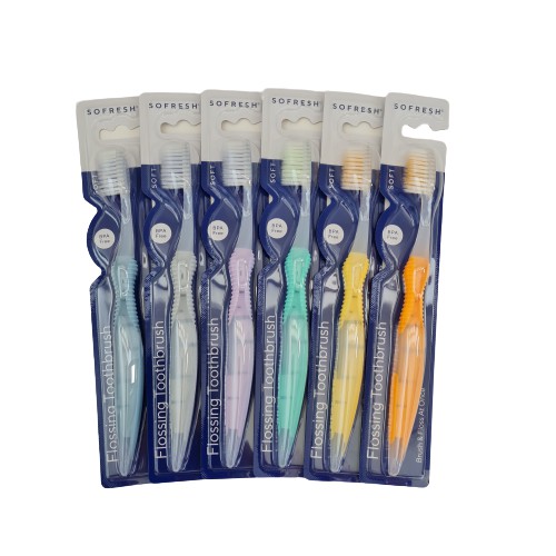 SoFresh Flossing Toothbrush, Each - 2-in-1 Cleaning, Floss & Brush At ...