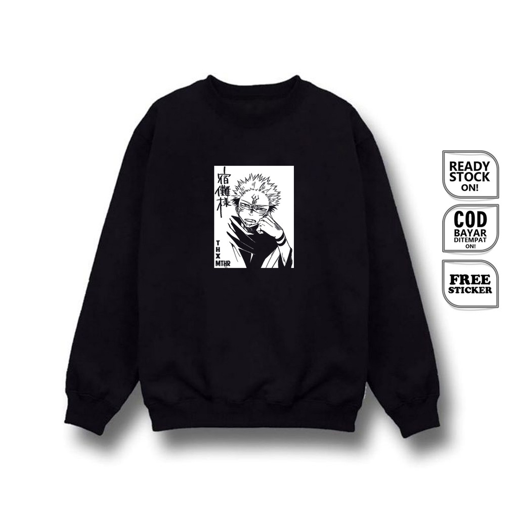 Crewneck SWEATER ANIME JUJUTSU KAISEN SUKUNA RYOMEN SATORU GOJO MEGUMI ...