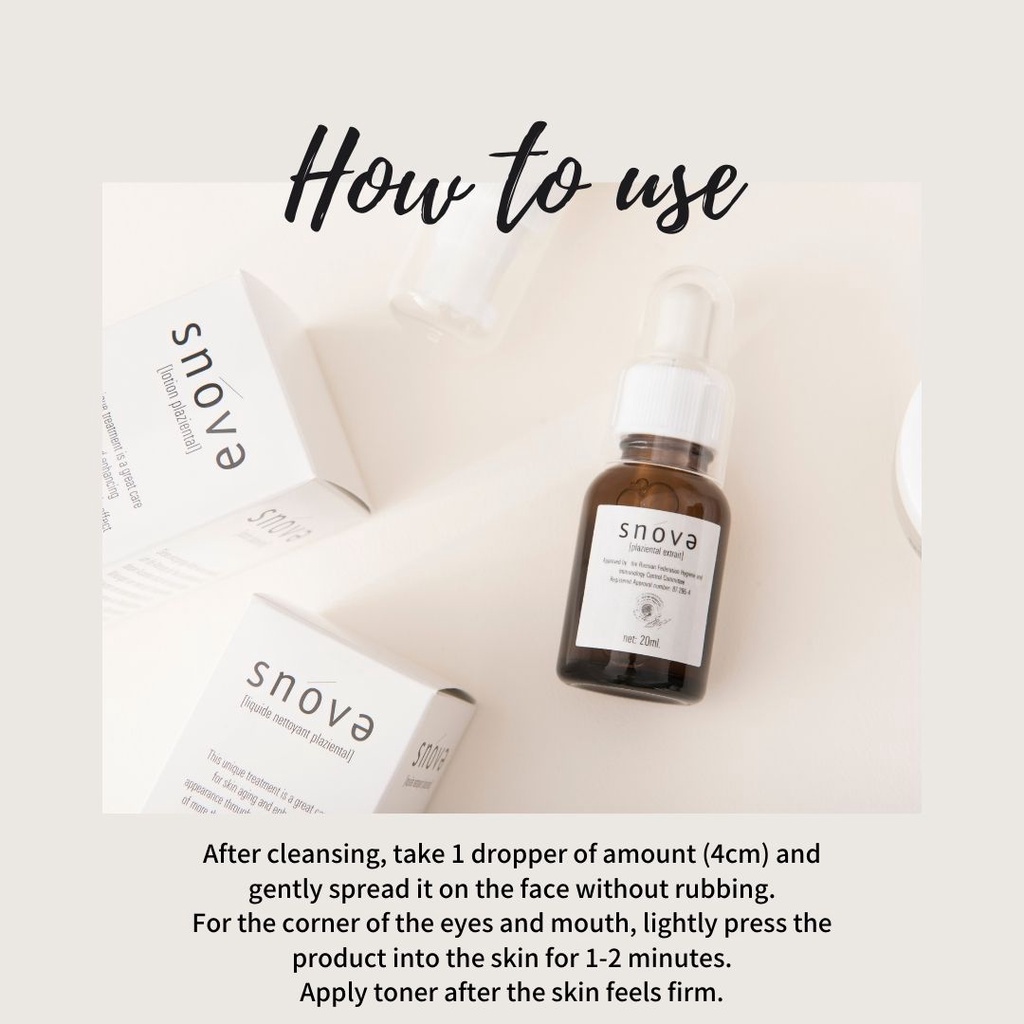 SNOVA Plaziental Extrait Japanese Ver. 20ml (exp.2026 Jan) | Shopee ...