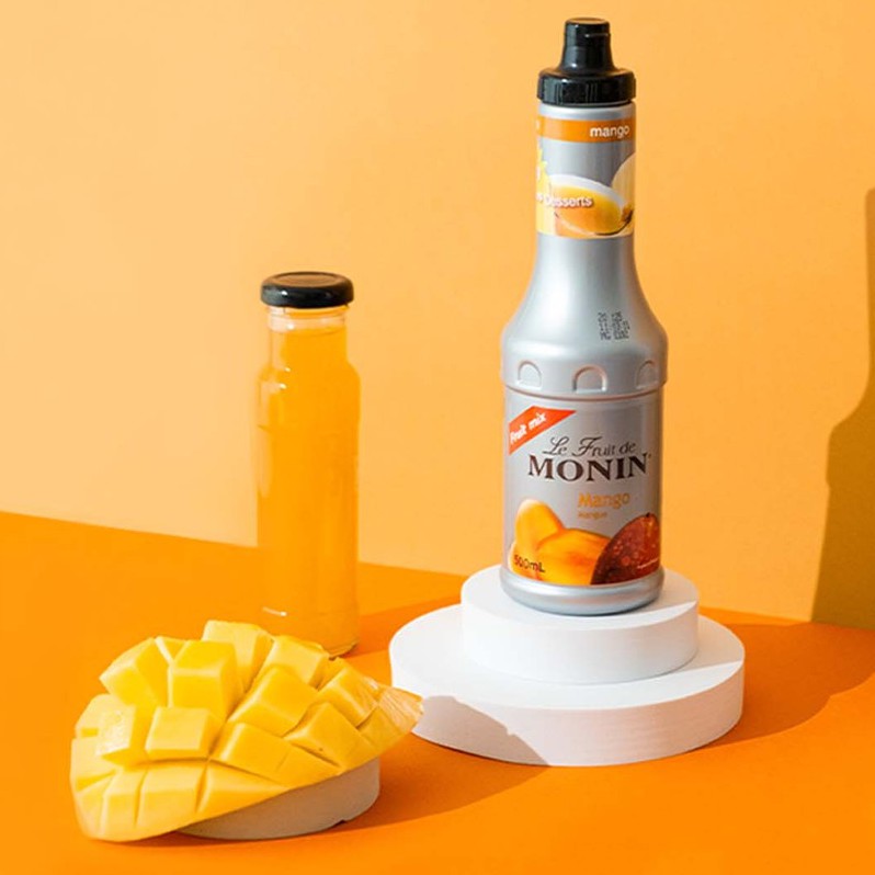 1 Litre MONIN Fruit Mix Fruit Puree Multi Flavour Mango Yuzu Strawberry ...