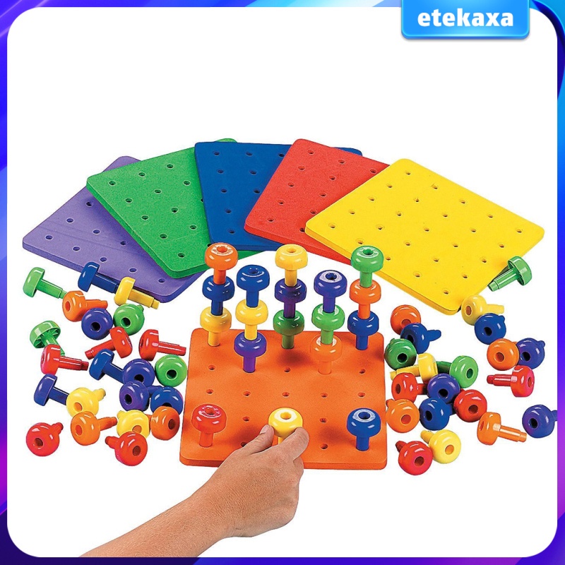 Sorting Pegboard Toys Kids Children Play 30 Pegs Fine Motor Skills ...