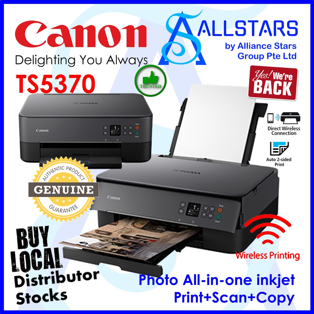 CANON TS5370a Compact Wireless Photo All-In-One InkJet Printer with 1. ...