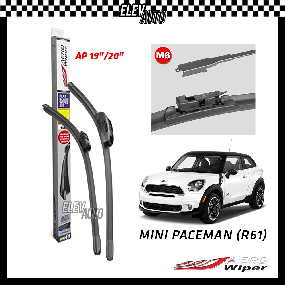 Mini Paceman (R61) AERO Premium Frameless Flat Blade Wiper (19"/20 ...
