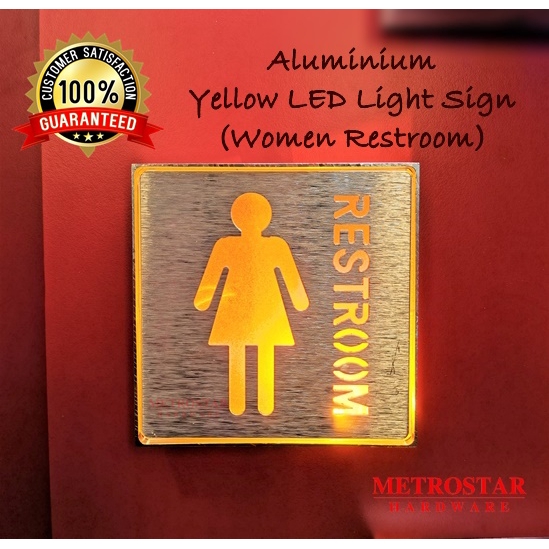 Aluminium LED Light Sign (Women Restroom) | Shopee Singapore