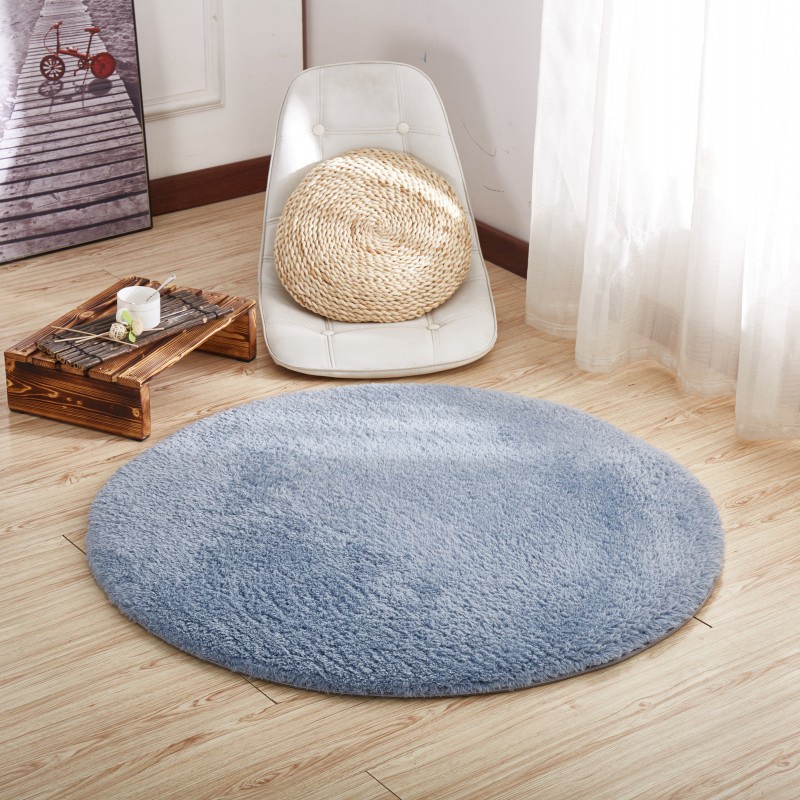 Pure Color Round Carpets Bedside Carpets Area Rugs | Shopee Singapore