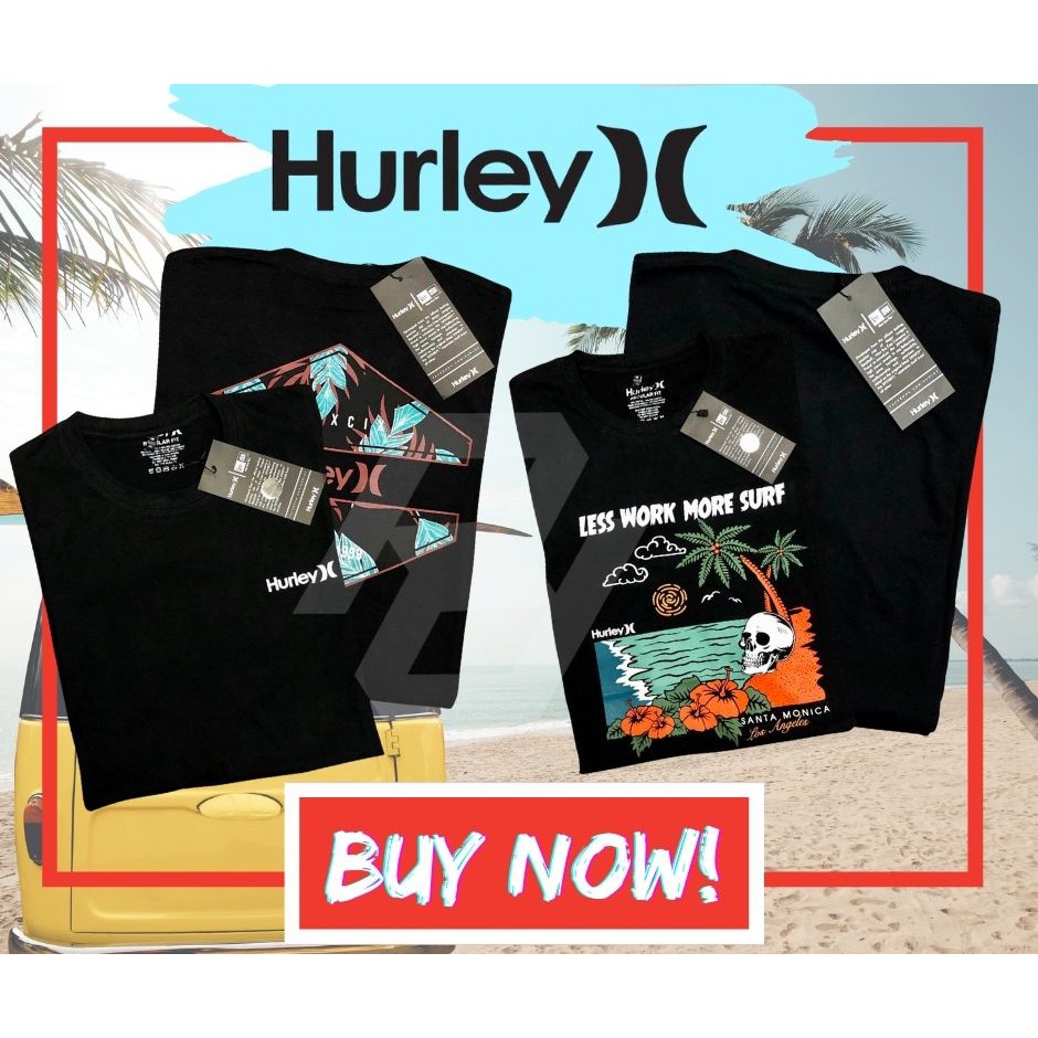 HURLEY Surf & Skate Tees (Authentic Quality) | Shopee Singapore