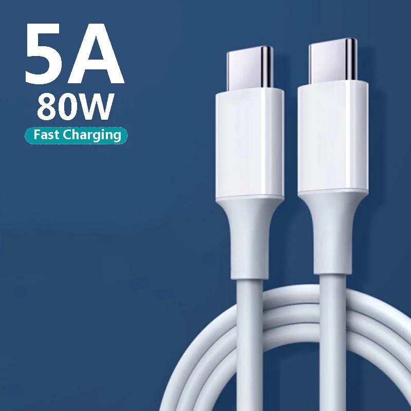 5A 80w Double-head Type-c Fast Charging Cable Data Cable/ USB C To USB ...
