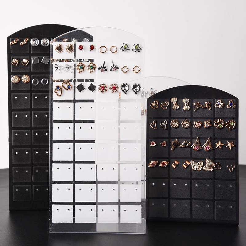 48/72 Holes Simple Desktop Jewelry Display Storage Rack / Plastic ...