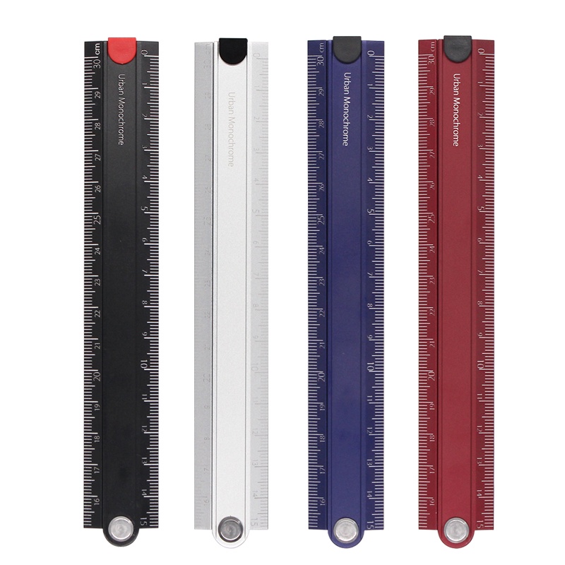Penlab Kokuyo Alumite Foldable Ruler 15cm 30cm Urban Monochrome ...