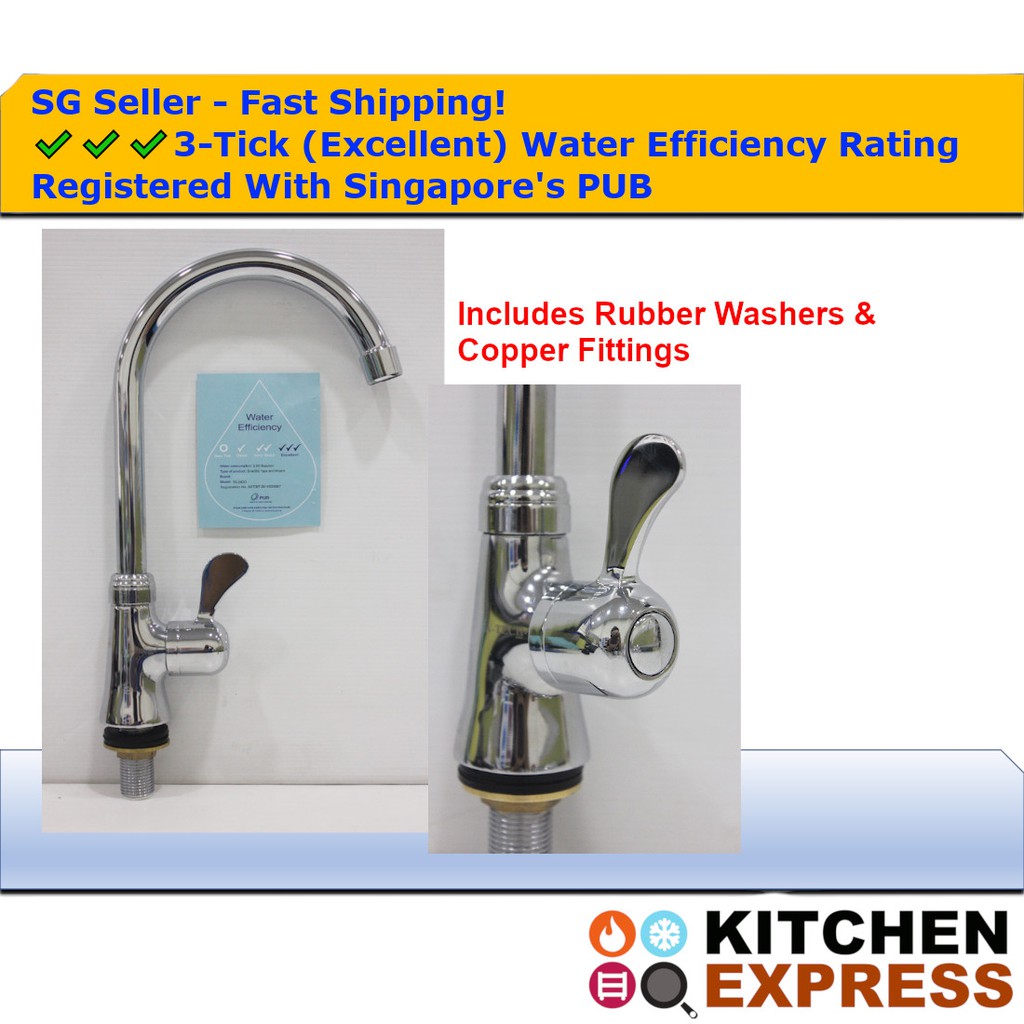 (Set of 3) Excellent 3-Tick Water Efficient Sink / Basin / Kitchen Tap ...