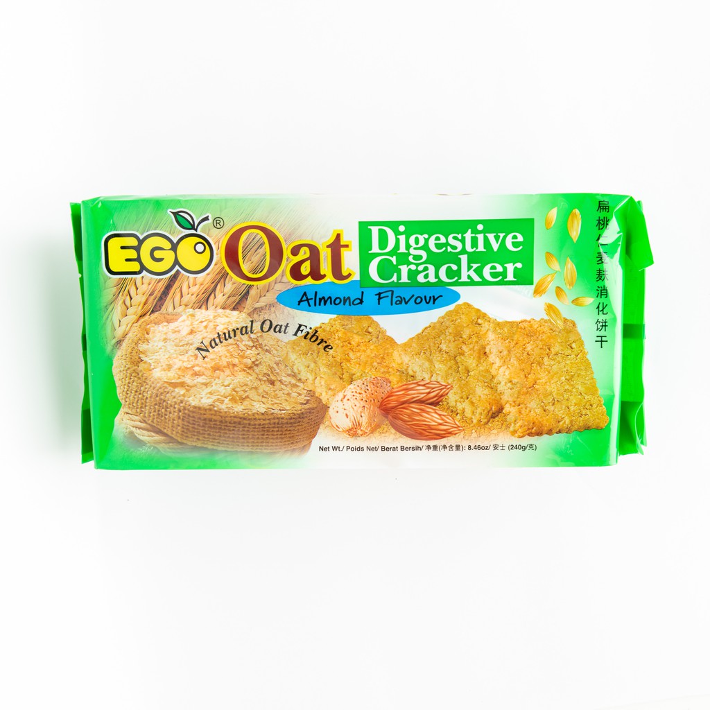 EGO Oat Digestive Crackers - Almond Flavour 240g (Halal) | Shopee Singapore