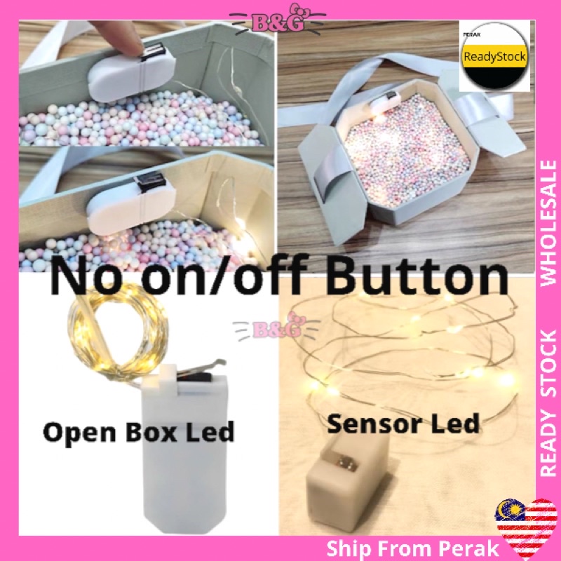 AUTO 1m Fairy LED Sensor Open Box String Copper Light (BatteryFREE ...