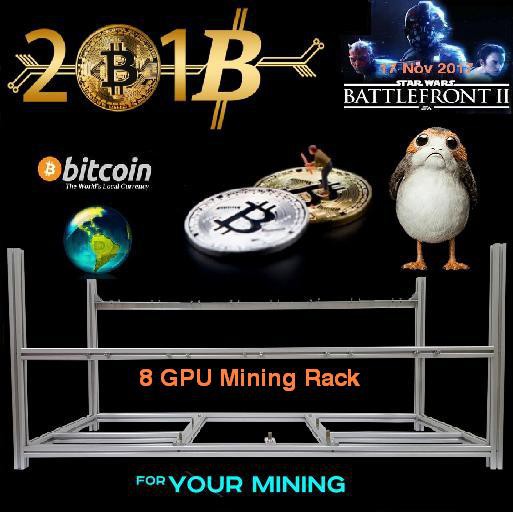 Mining Rig Rack for DIY use. For 8 GPUs. Stackable to 16 GPUs. ( Origin ...