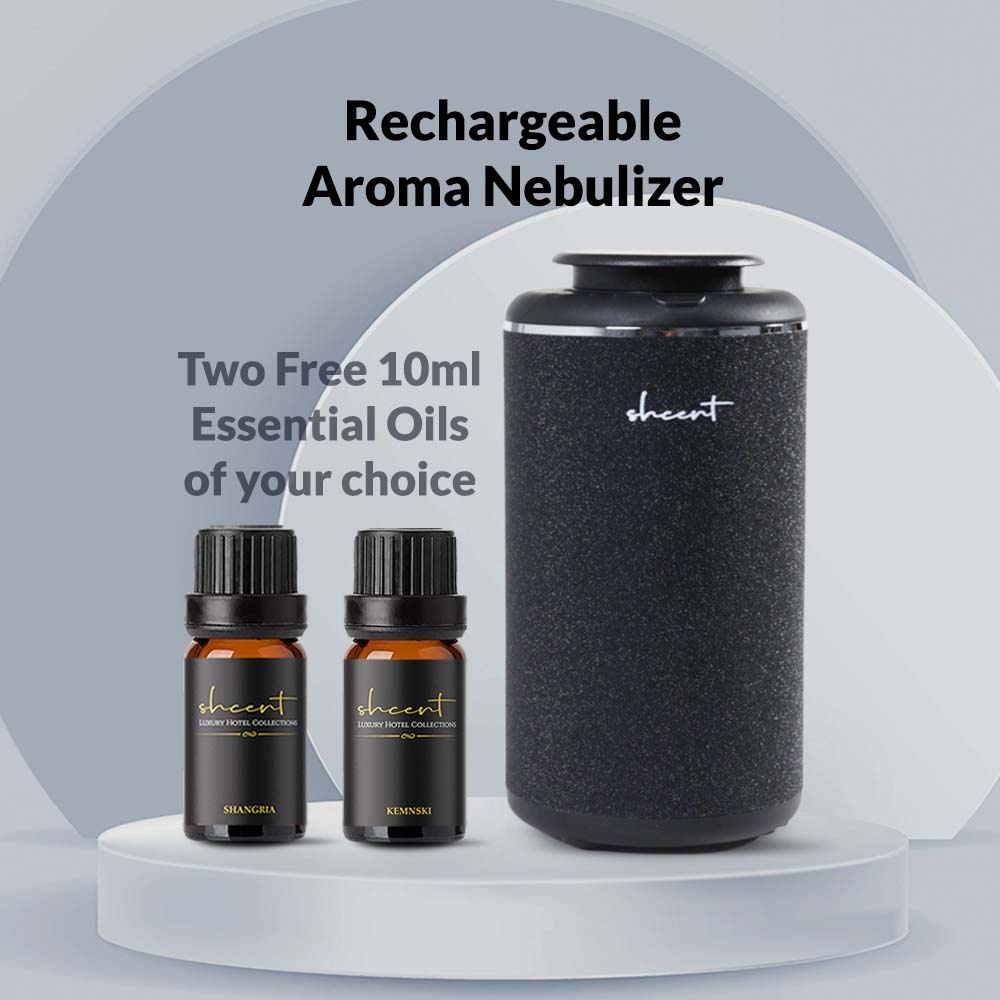 shcent Rechargeable Aroma Nebulizer Diffuser | Waterless | For Car | 2 ...