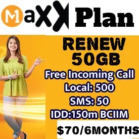 M1 Maxx Renew 6m Ez $70 (90D,50GB,FIC,Local:500m) | Shopee Singapore